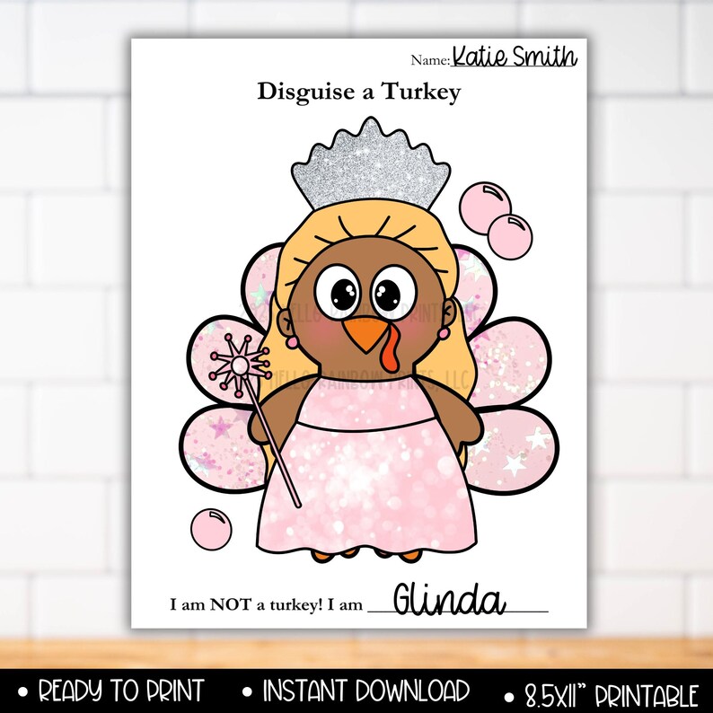 Thanksgiving Disguise the Turkey Wicked Printable Craft Kit Bundle ...