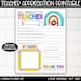Teacher Appreciation Week Gifts, All About My Teacher, Kindergarten ...