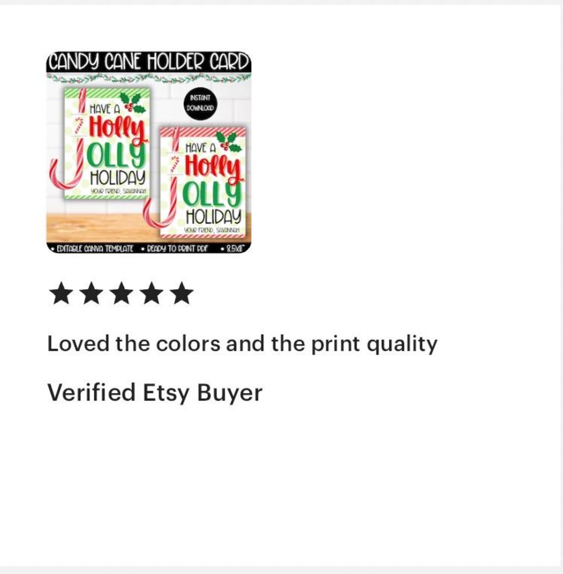 Holly Jolly Christmas Candy Cane Holder Tag Cards Bulk, Jingle Basket ...