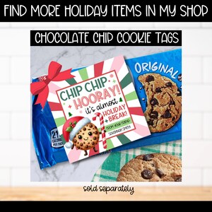 Teacher Christmas Gift Tag Card Template, Holiday Teacher Staff ...