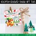 Holiday Goldfish Cracker Kids Teacher Class Treat Gift Tags, Editable ...
