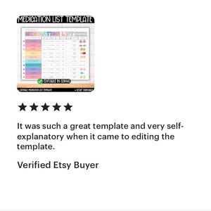 Medication Tracker Printable – Editable Prescription Log, Supplement ...
