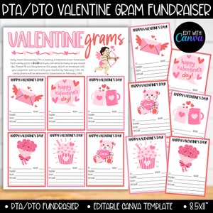 Valentine's Day Fundraiser Flyer Forms Tag Template PTA PTO Fundraising ...