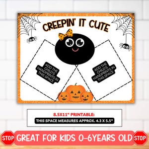 Halloween Spider Pumpkin Handprint Craft, Nursery Art, Baby Fall ...