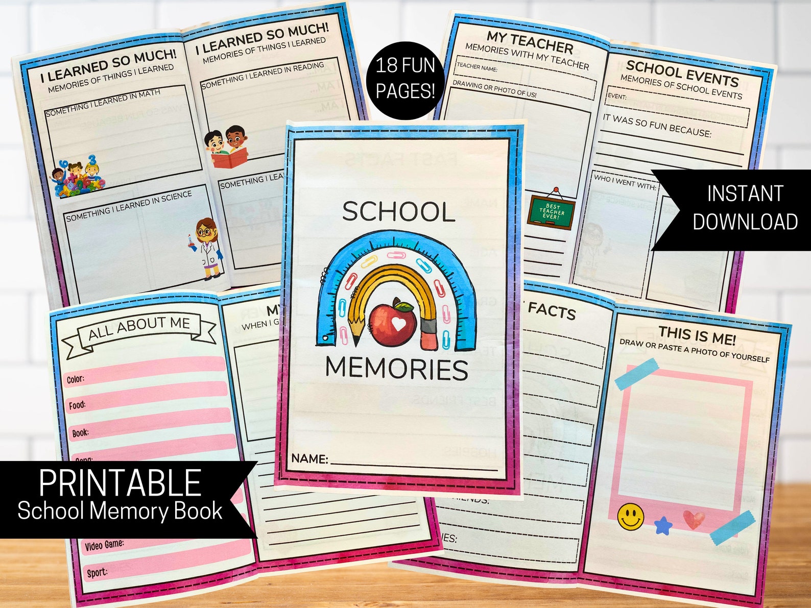 Elementary School Memory Journal INSTANT DOWNLOAD Printable - Etsy