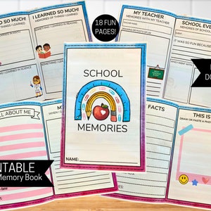 Elementary School Memory Journal INSTANT DOWNLOAD Printable End of Year ...