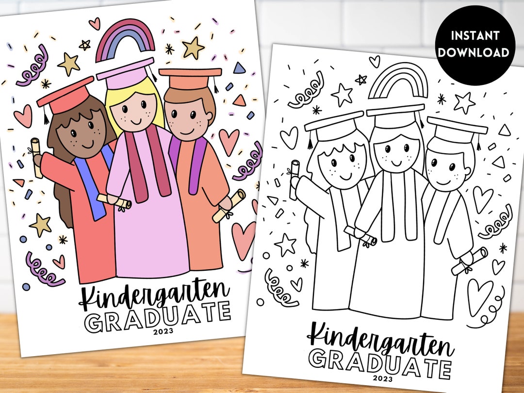 Kindergarten Graduation Coloring Pages | Kindergarten Diploma ...