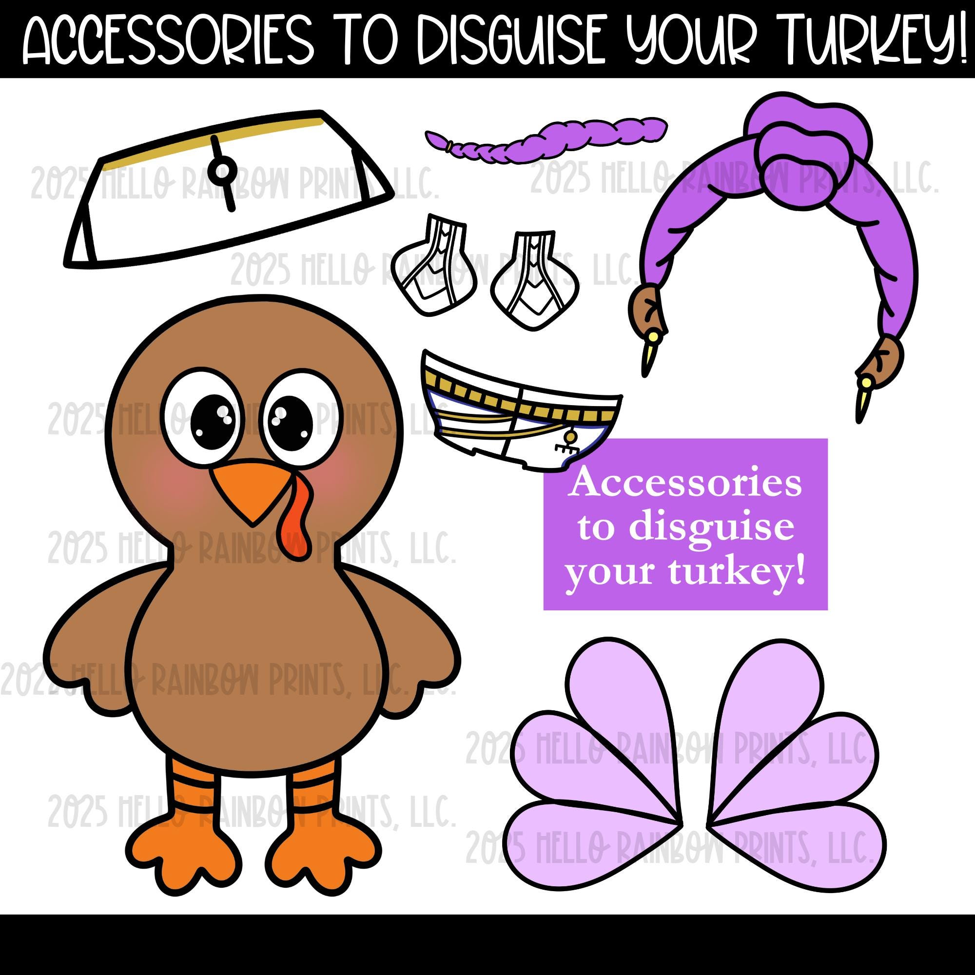 Disguise the Turkey Kpop Hunter Printable Craft Kit, Rumi Coloring ...