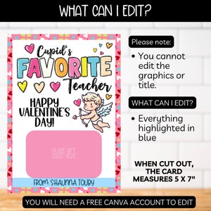 Teacher Valentine's Day Gift Card Holder Coffee Starbucks Amazon Target ...