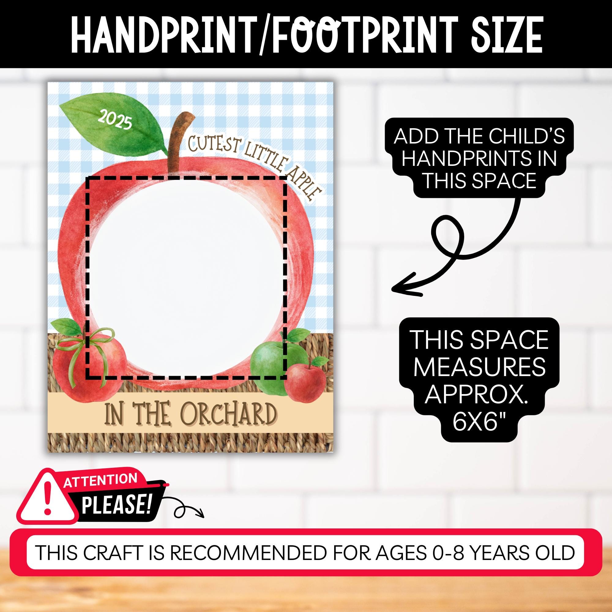 Apple Orchard Fall Handprint Craft, Preschool Autumn Apple Picking Farm ...