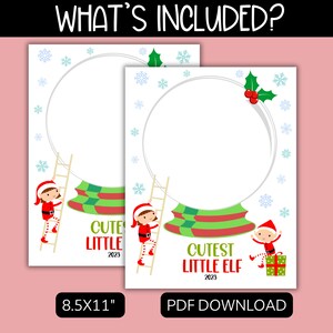 2023 Christmas Holiday Elf Snowglobe Handprint Toddler Baby Printable ...