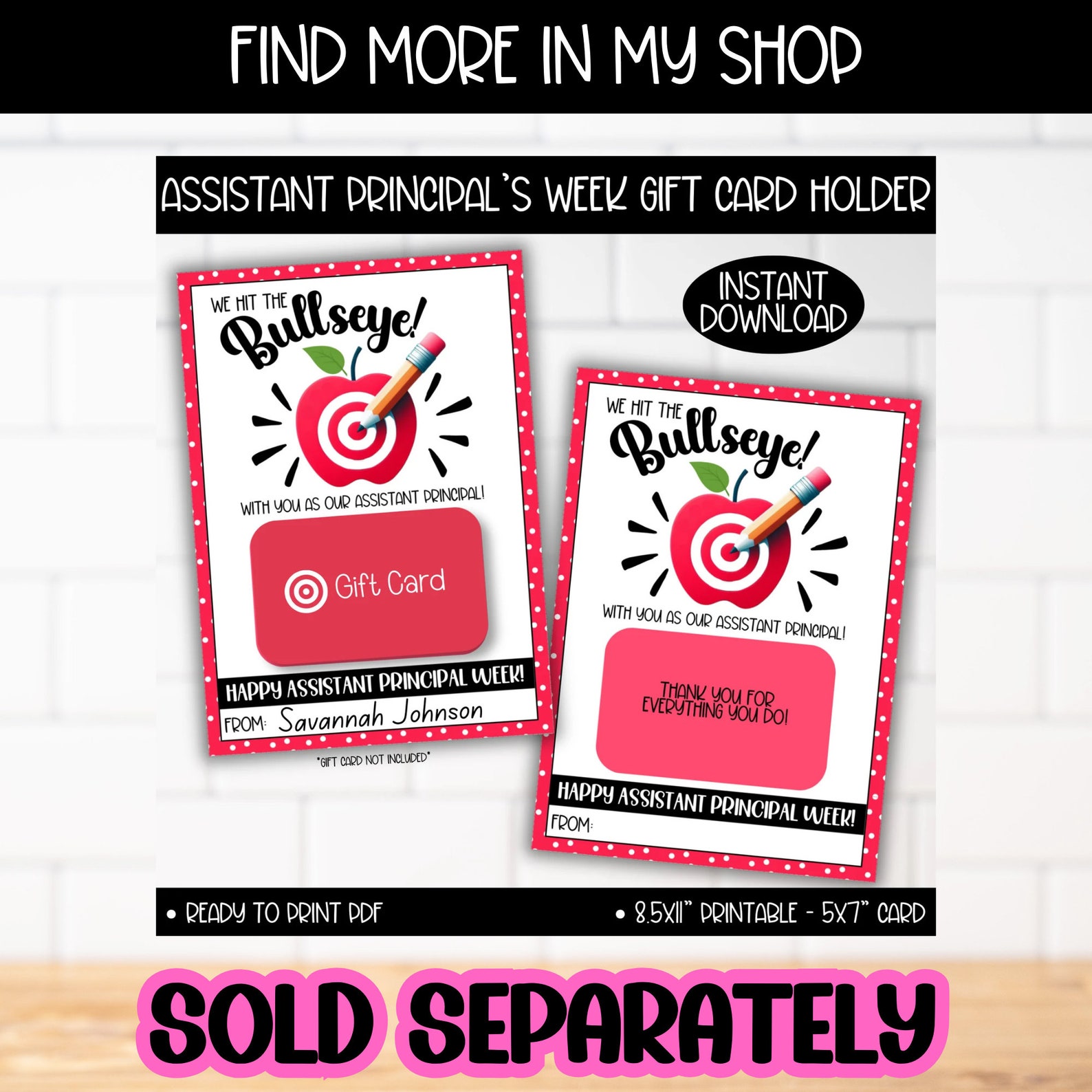 Salad Bar Teacher Nurse Staff Appreciation Week Lunch Gift Card Holder ...