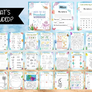 Toddler Ocean Busy Book | Preschool Curriculum ABC Math Counting ...