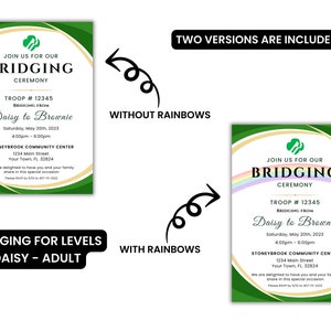 Girl Scout Bridging Invitation Template Girl Scout Bridging Ceremony ...