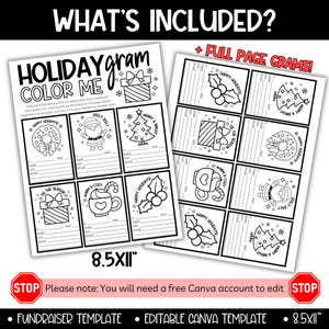 Holiday Christmas Candy Grams Fundraiser Flyer Template, Black White ...