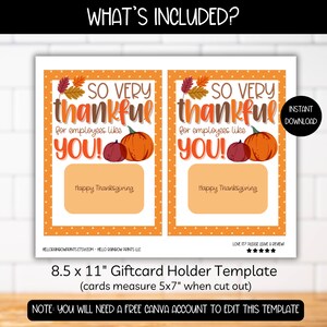 Thanksgiving Employee Appreciation Gift Card Holder, Thanks Giving Card ...