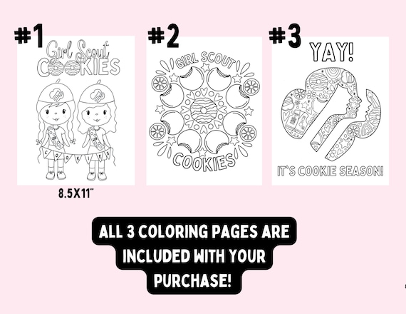 Printable Girl Scout Cookie Coloring Pages