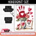 2024 Valentine's Day Handprint Craft, Valentine Activities Printables ...