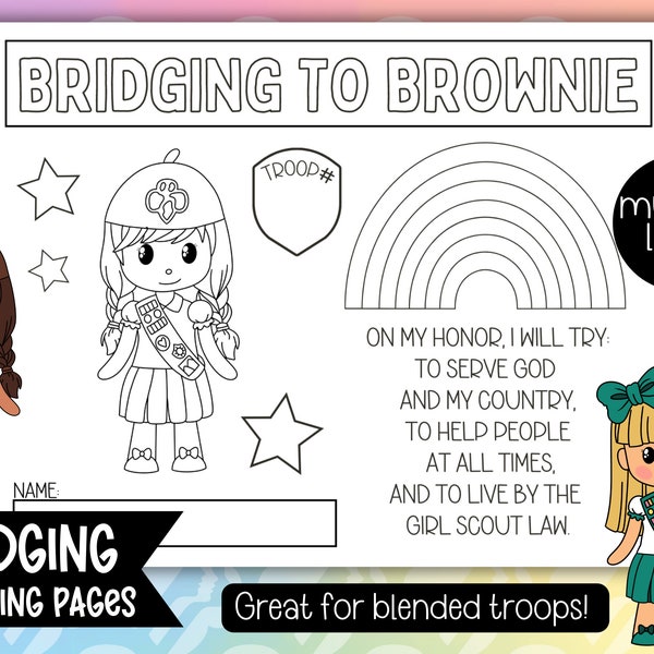 Daisy Girl Scout Coloring - Etsy