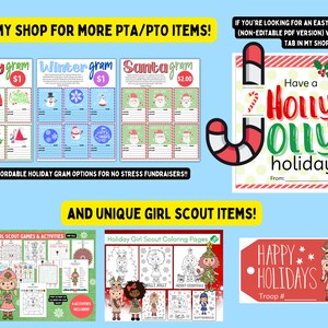PTA PTO Candy Cane Holder Candy Gram | Christmas Gram | Holiday Gram ...