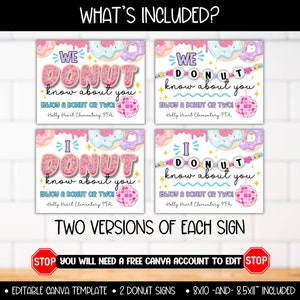 Teacher Staff Appreciation Week Donut Breakfast Sign Printable, Pop ...
