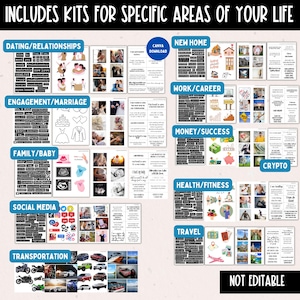 2025 Vision Board for Men Printable, Manifest New Year Goal Setting ...