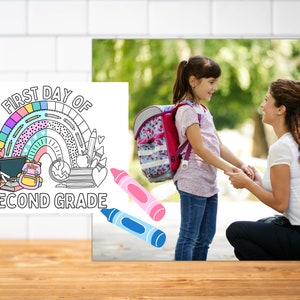 First Day of School Coloring Page Worksheet Printable | Meet the ...