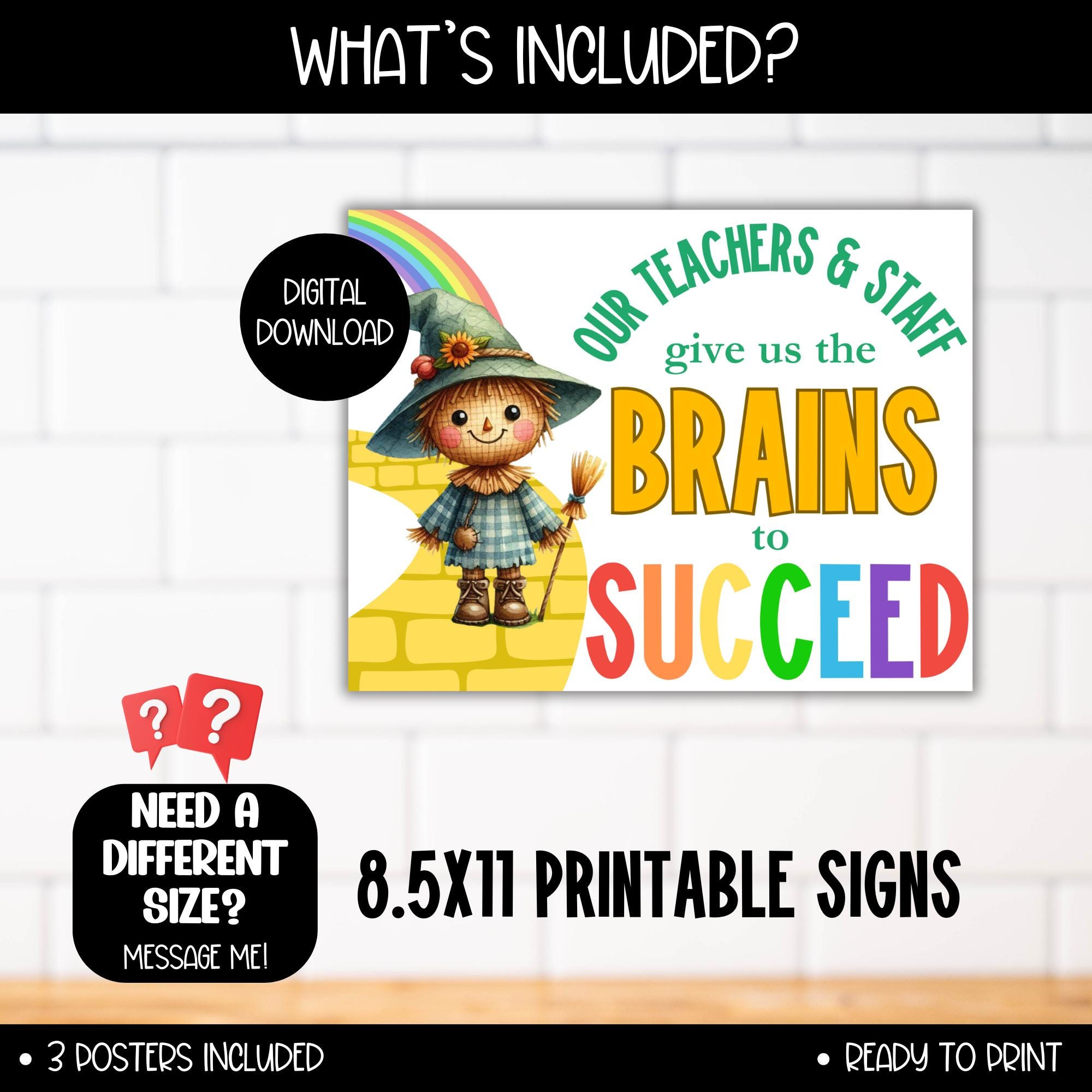 Wizard of Oz Teacher Appreciation Week Theme Poster Sign, Oz Staff ...