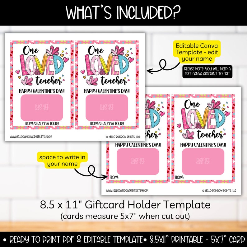 Teacher Valentine's Day Gift Card Holder, Teacher Appreciation Coffee ...