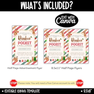 Holiday Christmas Teacher Appreciation Flyer Template, Santa Reindeer ...