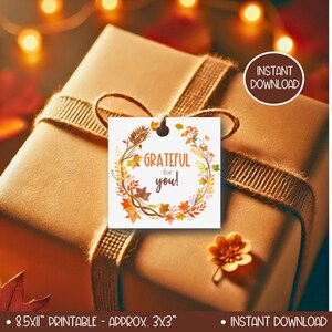 Thanksgiving Treats Gift Tags for Teacher Coworkers Hostess Printable ...