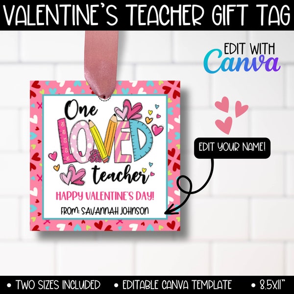 Teacher Valentine Card - Etsy