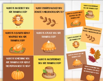 90 Thanksgiving Conversation Cards, Family Friendly Conversation ...