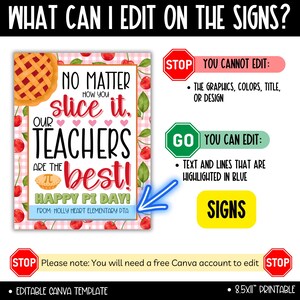 Pi Day Teacher Staff Appreciation Sign Posters Gift Tag Bundle, 3.14 ...