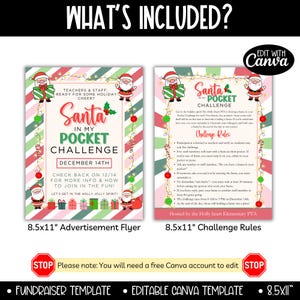 Holiday Christmas Teacher Appreciation Flyer Template, Santa in Pocket ...
