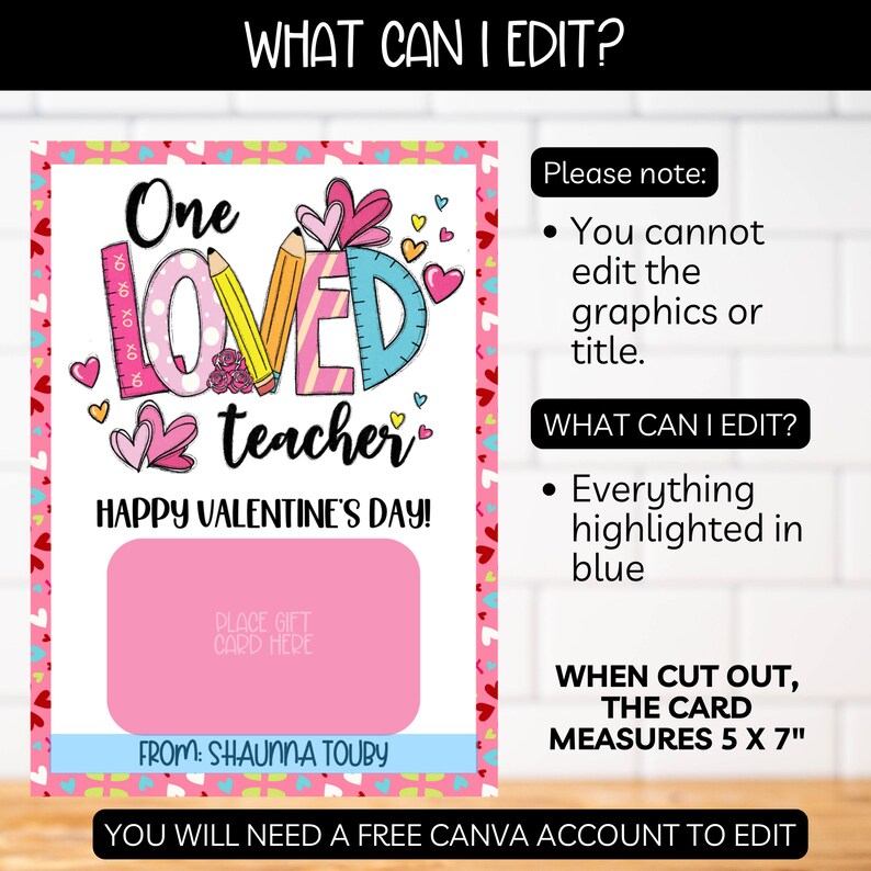 Teacher Valentine's Day Gift Card Holder, Teacher Appreciation Coffee ...