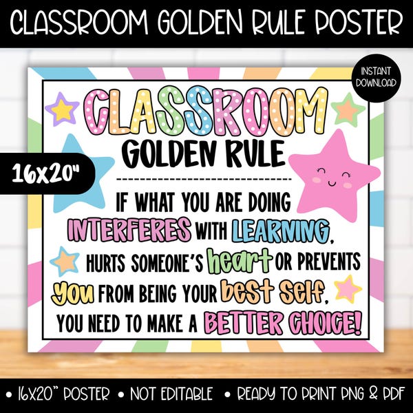 Classroom Rules - Etsy