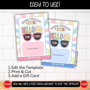 End of School Year Teacher Appreciation Goodbye Lesson Plans Gift Card ...