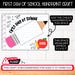 2025 First Day of School Pencil Apple Handprint Printable Craft, 1st ...