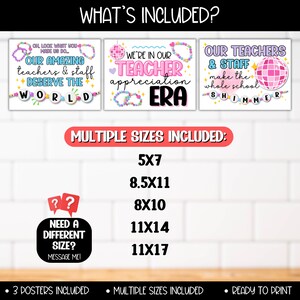 Teacher Staff Appreciation Week Pop Star Theme Poster Printable ...
