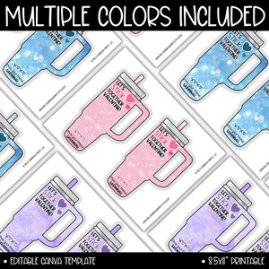 Stanley Sticker Valentine's Day Cards Bundle, Glitter Water Bottle Teen ...