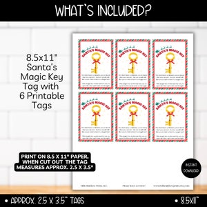 Santa's Magic Key for Christmas Eve, Santa Claus Magical Printable Key ...