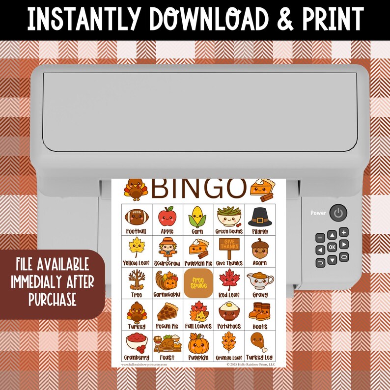 Thanksgiving Turkey BINGO Game for Kids, Thankful Classroom Bingo Group ...