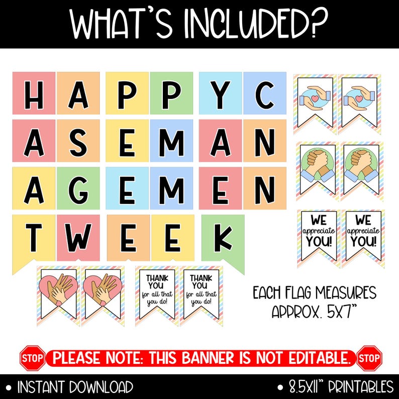 Case Manager Week Banner Decor Gift, Resource Management Appreciation ...