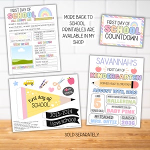 First Day of Pre-k Sign Printable, First Day of Pre-k3 Pre-k4 School ...