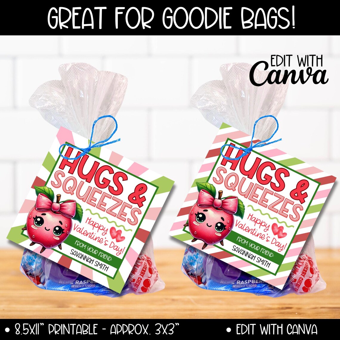 Valentine's Day Applesauce Cards, Valentine Apple Sauce Pouch Class ...
