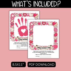 2024 Valentine's Day Handprint Craft Valentine Activities Printables ...