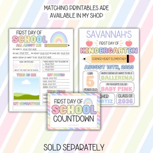 2024-2025 First Day of School Flag Photo Prop, 1st Day of School ...