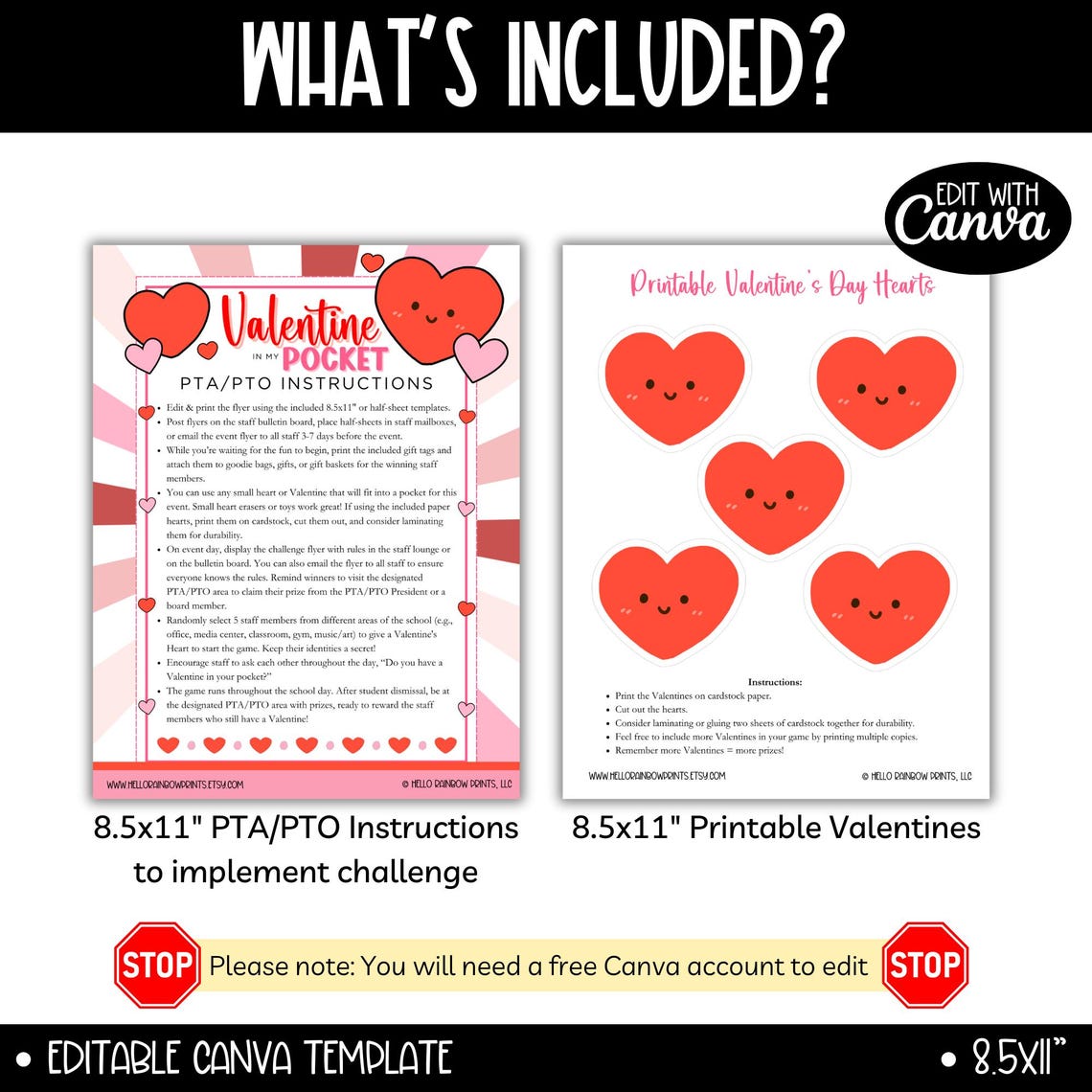 Valentine's Day Pocket Staff Morale Teacher Appreciation Game Flyer ...