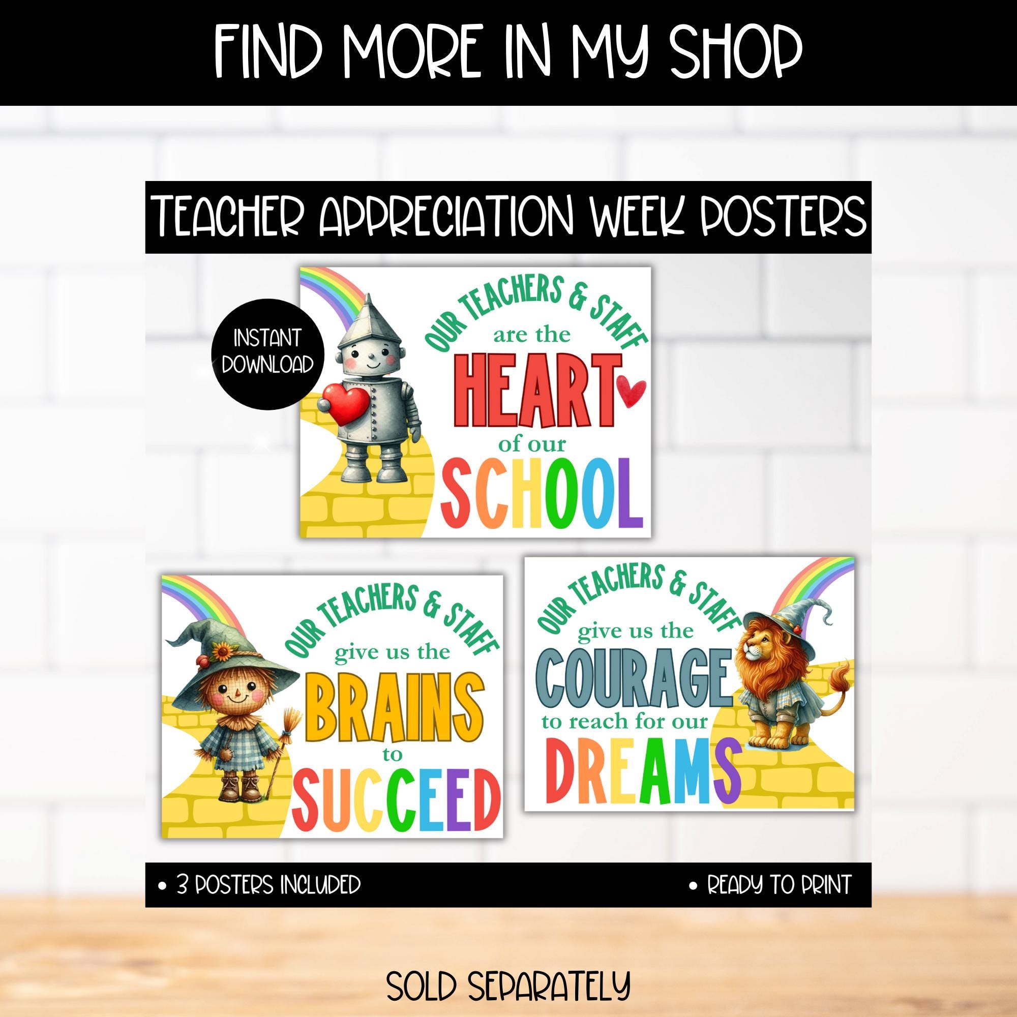 Teacher and Staff Appreciation Week Oz Theme Flyer Template, Editable ...